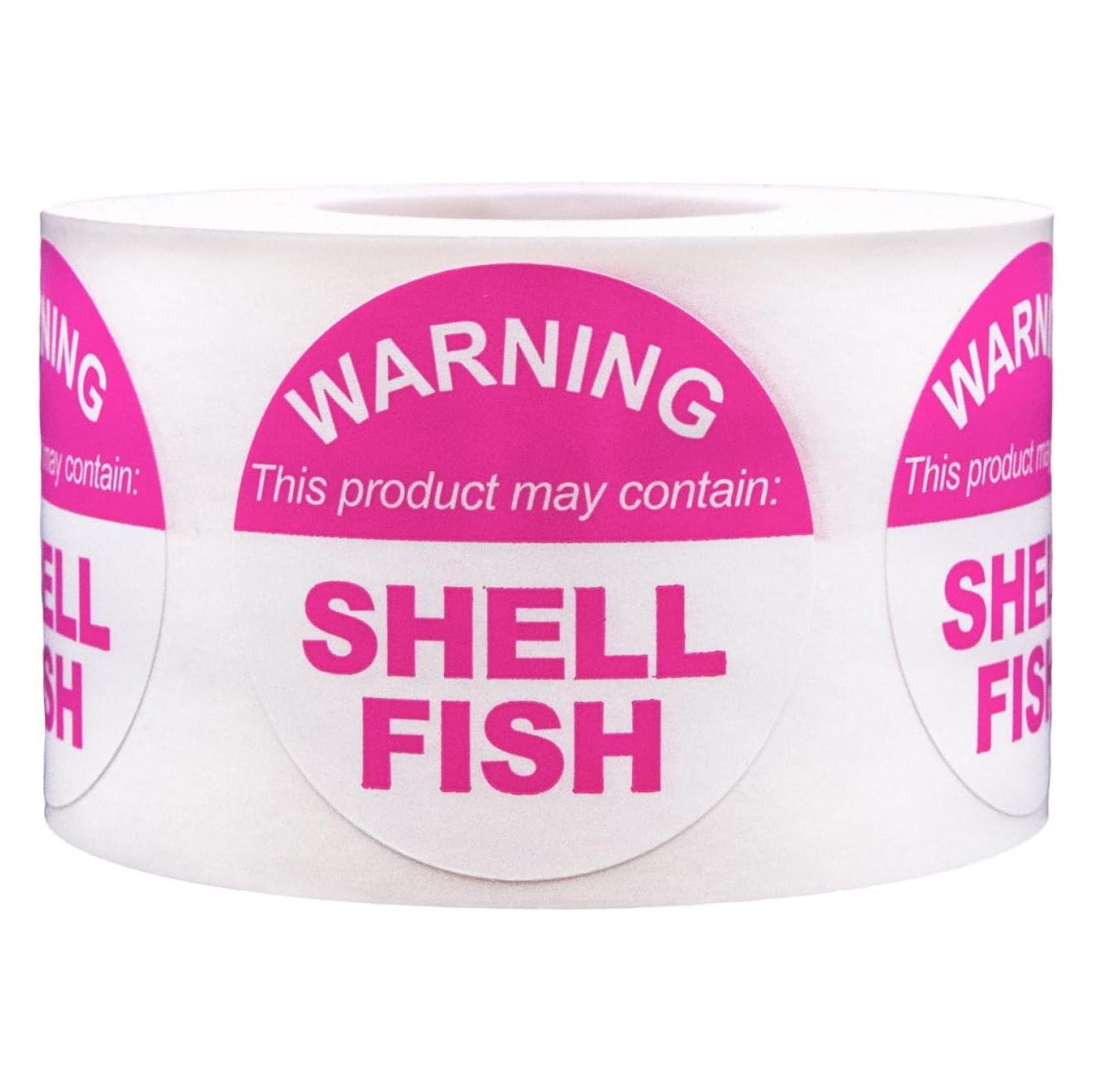 Food Allergy Warning Labels This Product May Contain Shellfish 1.5 Inch ...