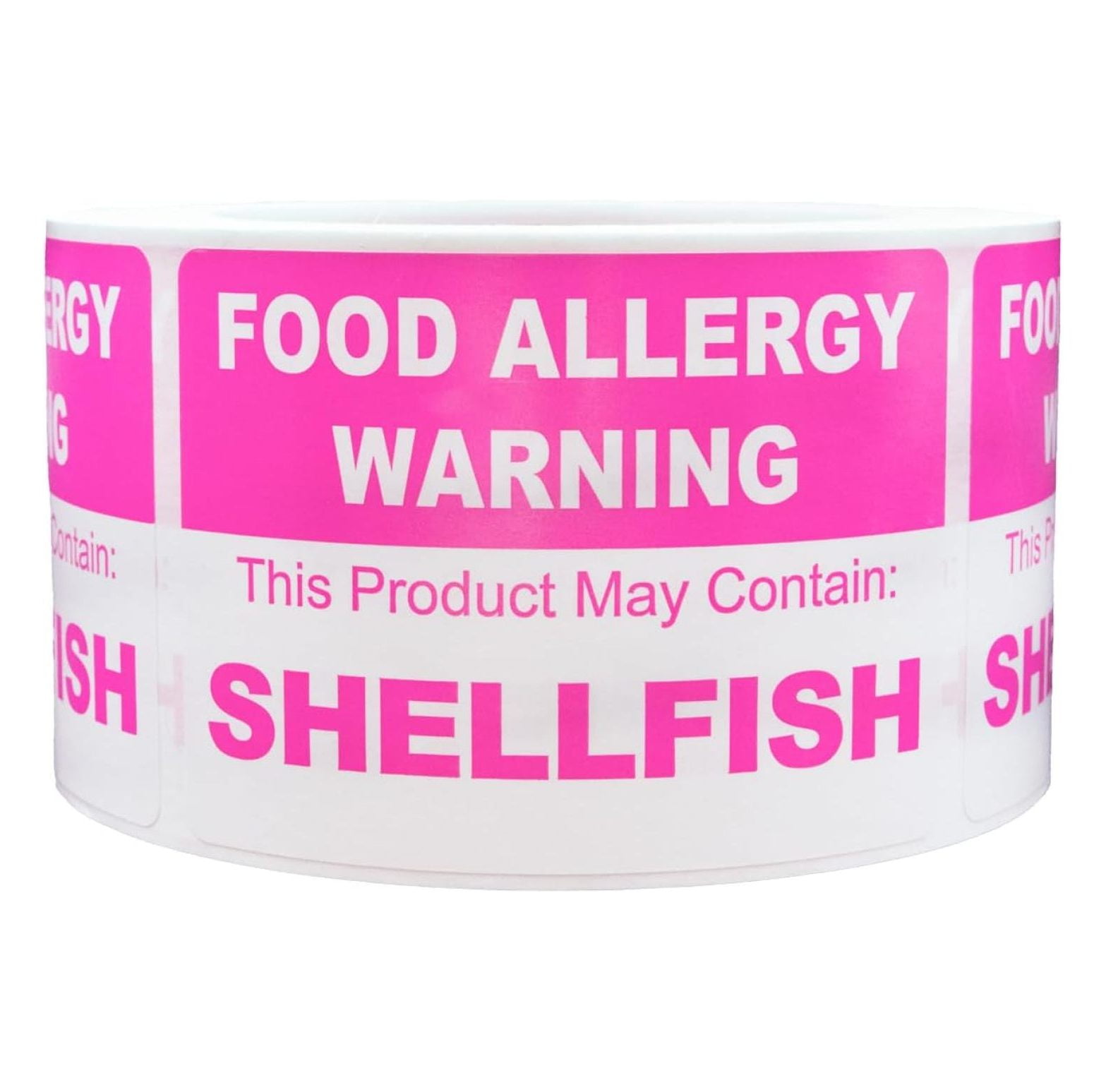 Food Allergy Warning Labels This Product May Contain Shellfish 2.5 x 3. ...