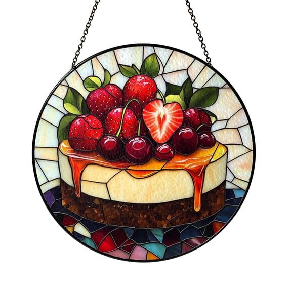 Food Art Stained Glass Style Window Suncatcher, Decorative Pastry Art ...