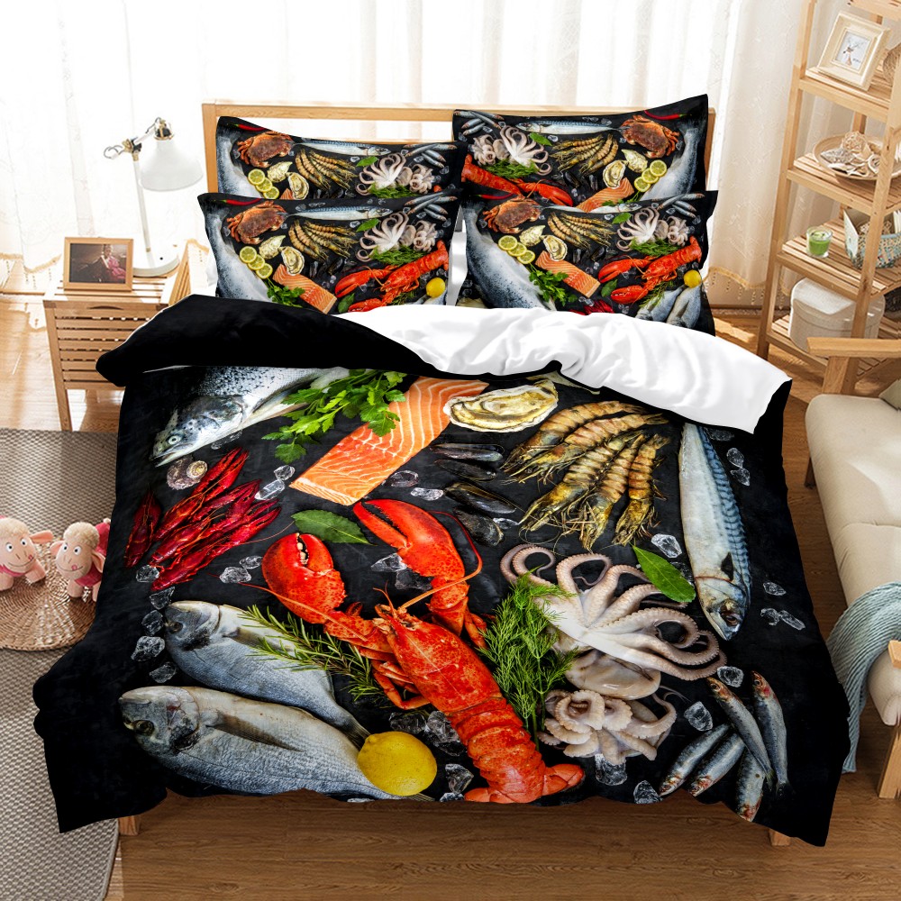 Food Beef Bedding Set 3D Fresh Meat Duvet Cover King/ Size Delicious ...