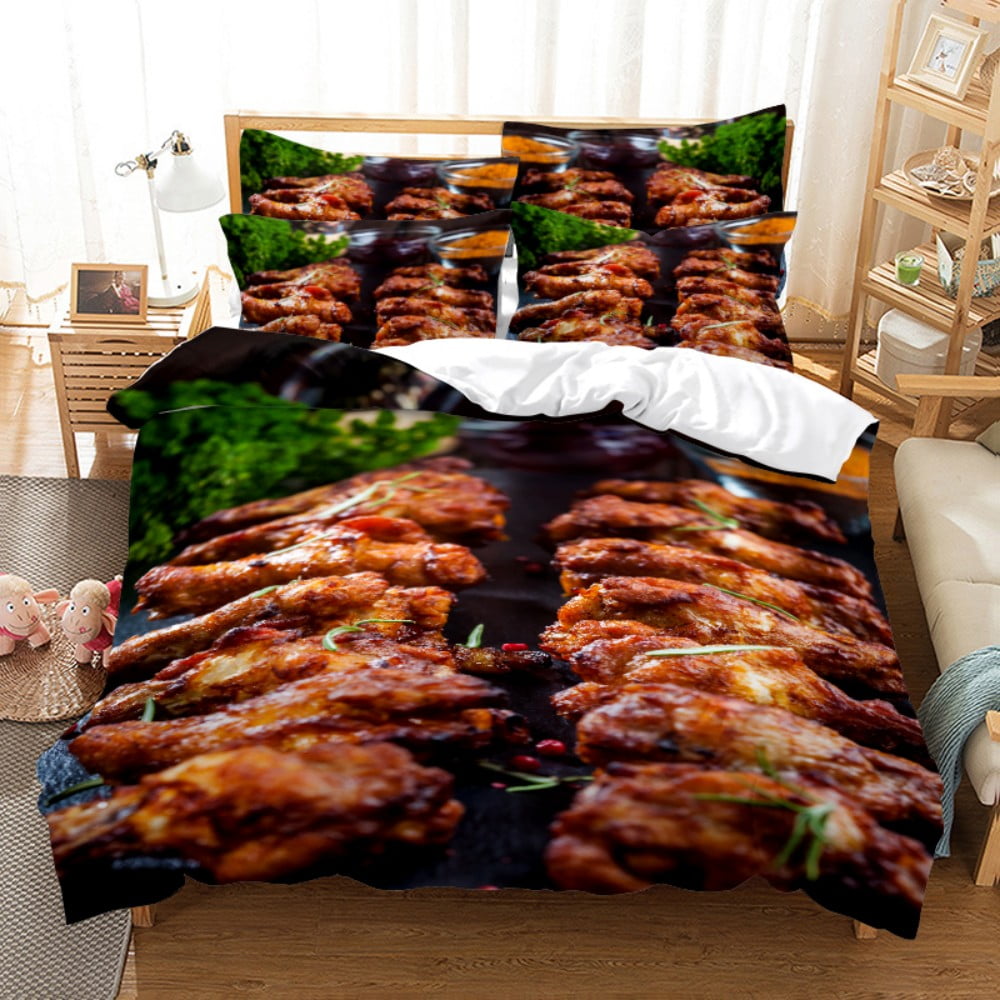 Food Beef Bedding Set 3D Fresh Meat Duvet Cover King/ Size Delicious ...