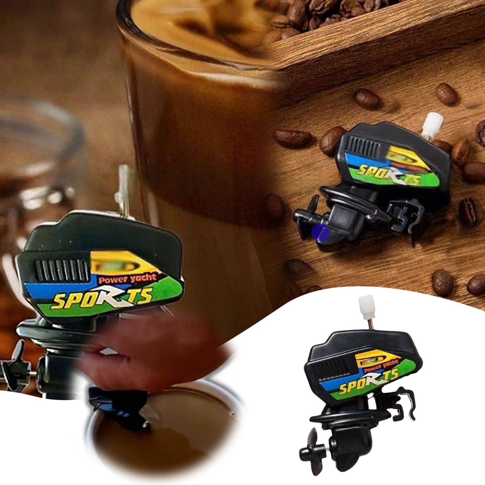 Food Boat Motor Coffee Stirrer Unique Outboard Engine Drink Mixer ...