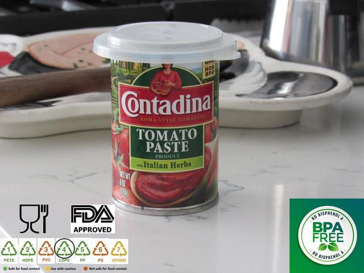 Reusable Small Plastic Food Can Lids 8-Pack Clear Color, Smarter Seal ...