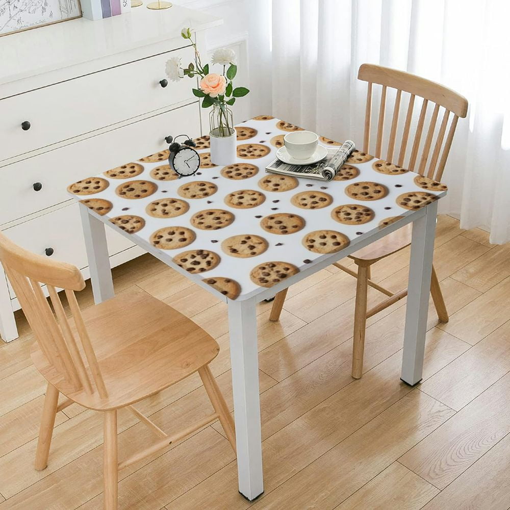 Food Chocolate Chip Biscuits Square Decor Table Cover for Dining Table ...