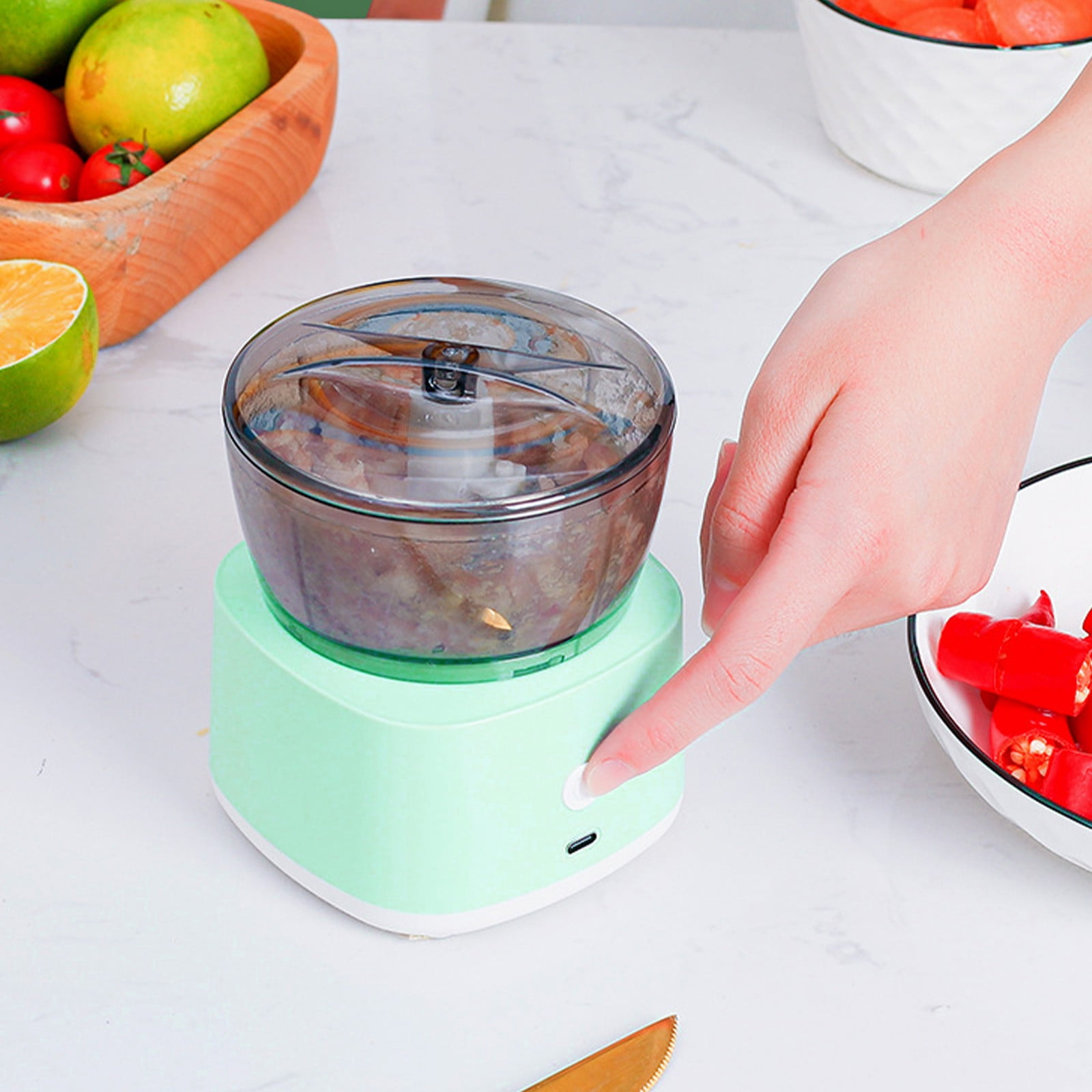 Food Chopper Electric, Rechargeable Mini Food Processor, Portable ...