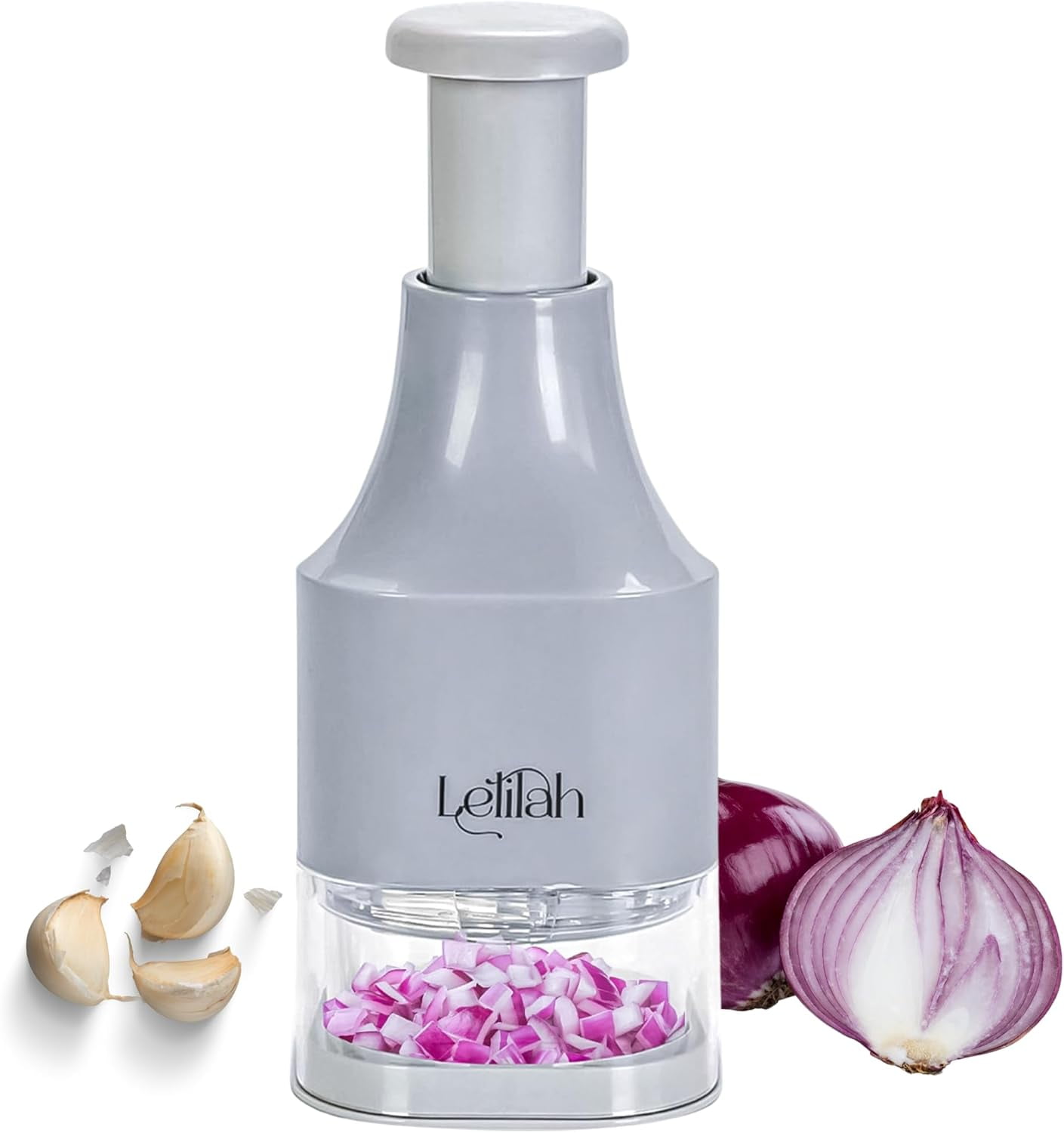 Food Chopper | Manual Vegetable Chopper & Dicer – for Onions, Garlic ...