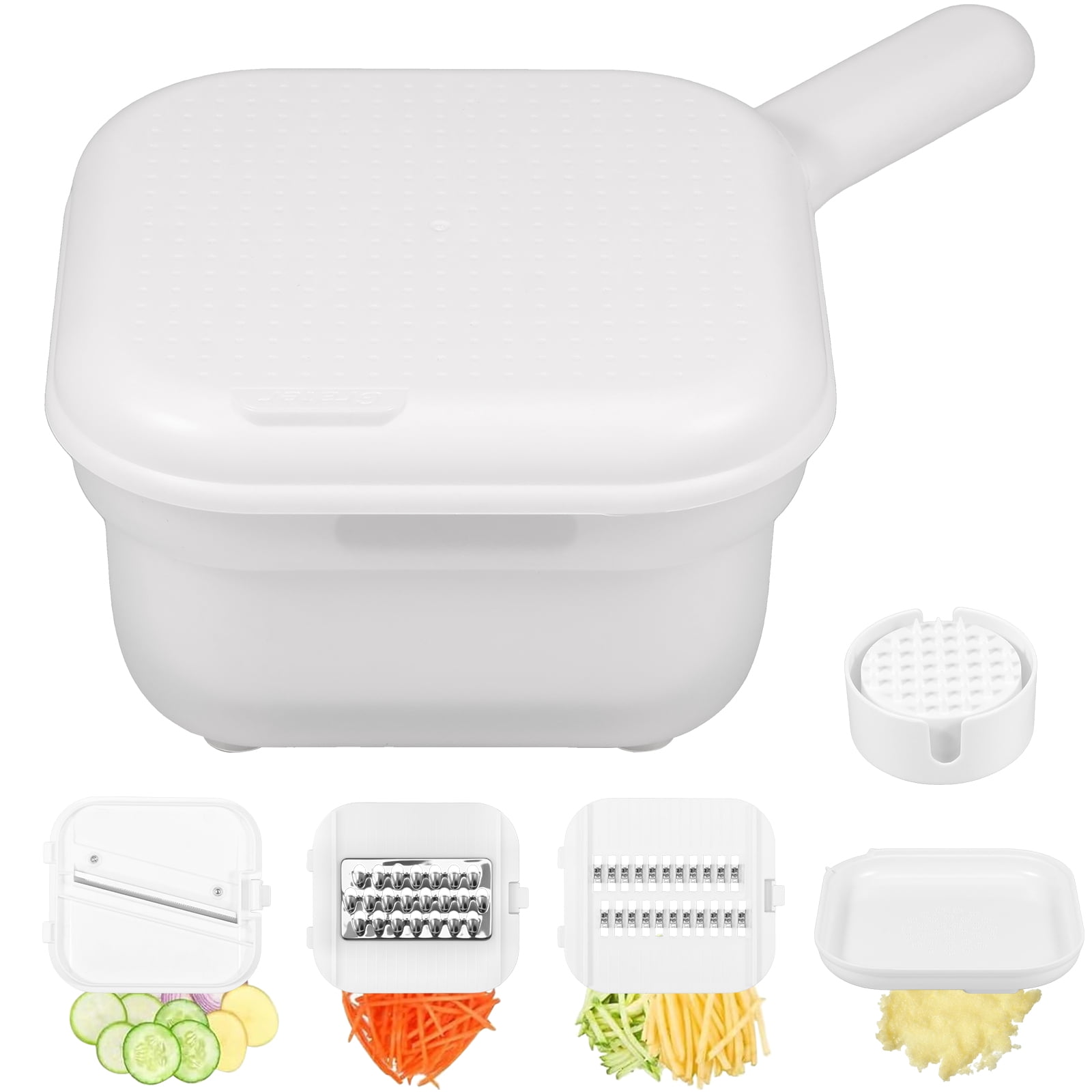 Food Chopper Vegetables Cutter Anti Slip Vegetable Slicer Spiralizer ...