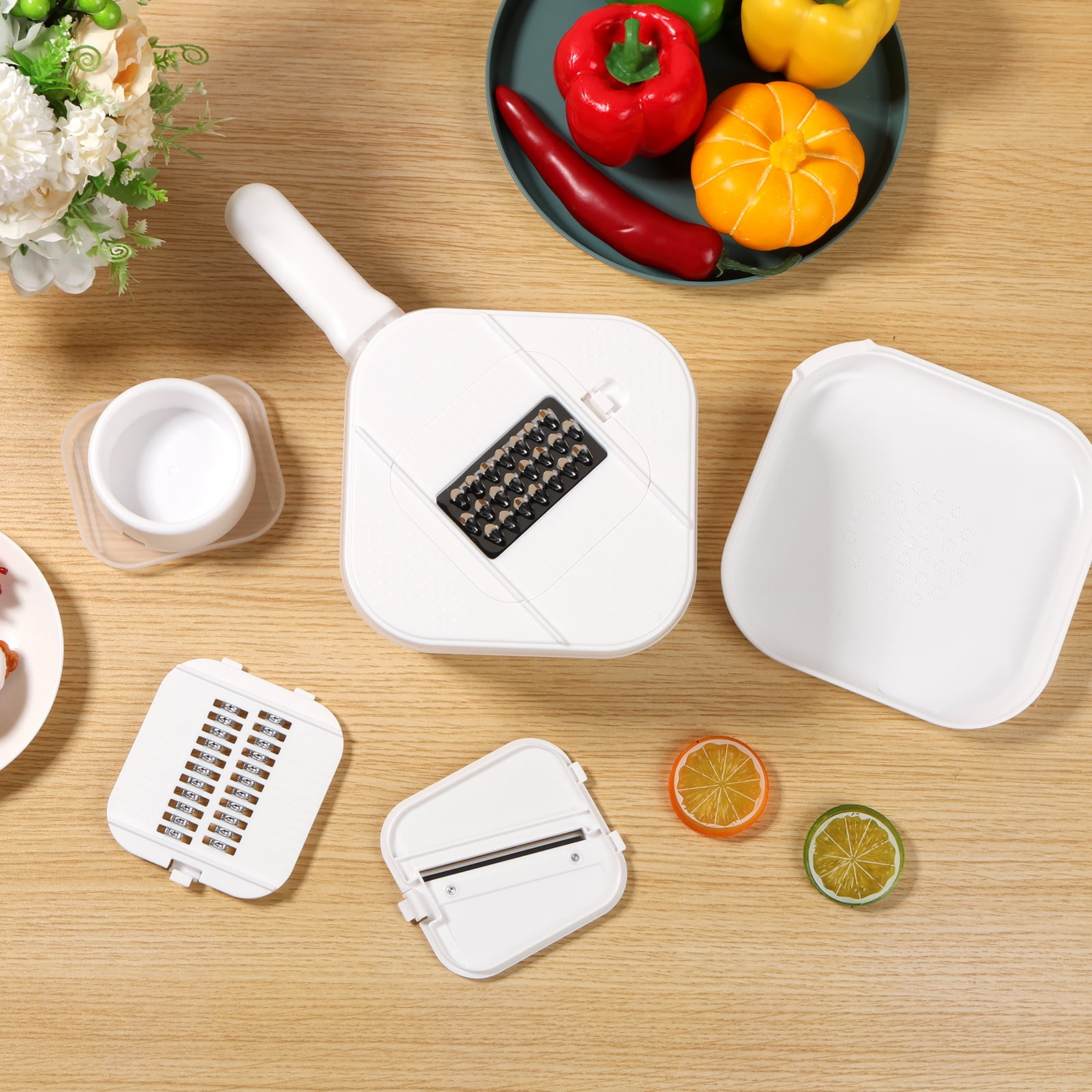 Food Chopper Vegetables Cutter Anti Slip Vegetable Slicer Spiralizer ...