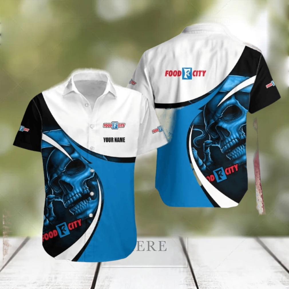 Food City Contemporary Logo Brand Hawaiian Shirt Skull Gift Summer ...