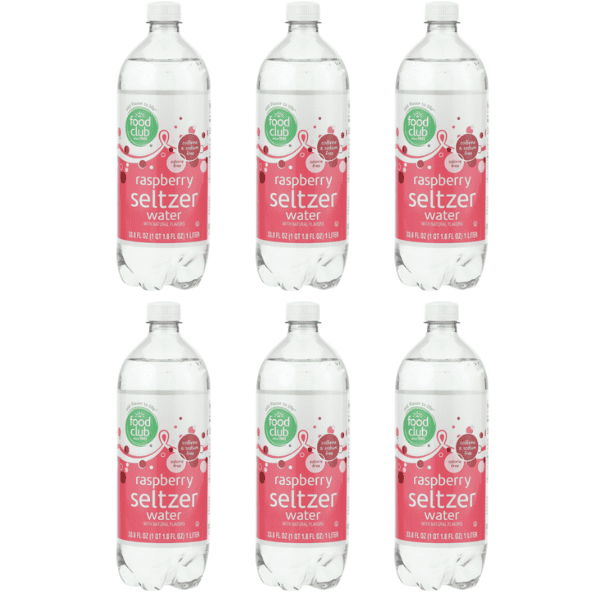 Food Club Raspberry Seltzer Water, 6 Pack, 33.8 fl oz Bottles - Walmart.com