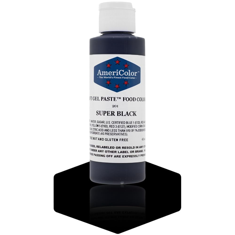 Food Coloring AmeriColor - BDF32 Super Black Soft Gel Paste, 4.5 Ounce ...