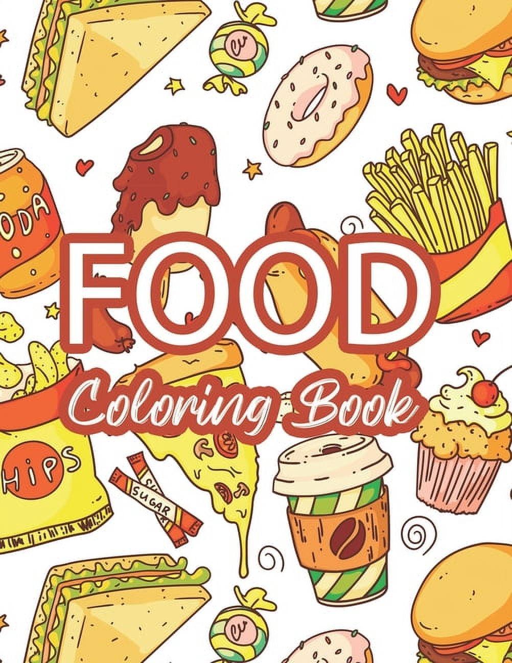 Food Coloring Book: Food Coloring And Activity Adventure Book For ...