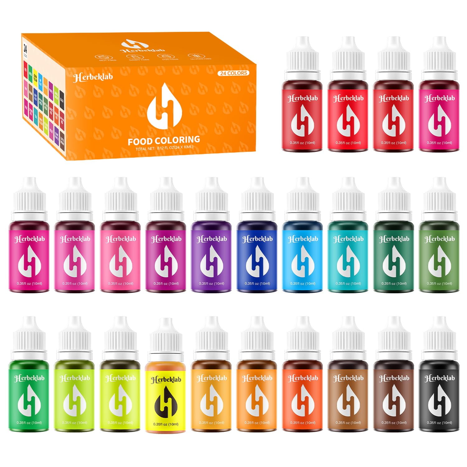 Food Coloring Liquid Food OKA4 Color 24 Colors Herbeklab Water Based ...