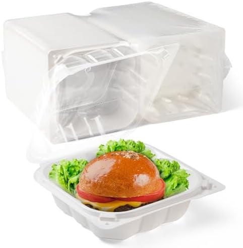 Food Containers 6" 17 oz 55 Pack - Reusable Crystal View Fog Resistant ...