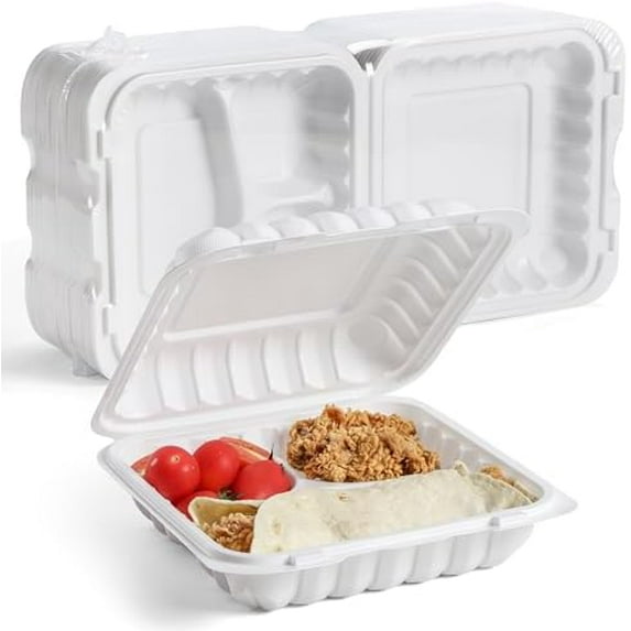 Food Containers 8 Inch 34 oz 55 Pack - Shrink Sealed & Stackable | BPA ...