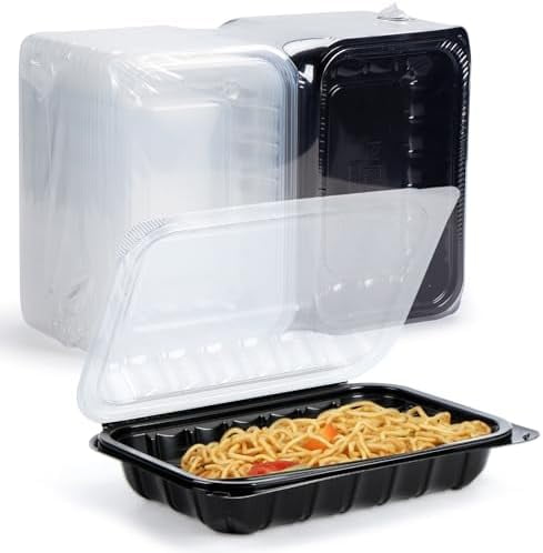 Food Containers 9x6 Inch 27 oz 30 Pack - Anti Fog Clear Lid for Display ...