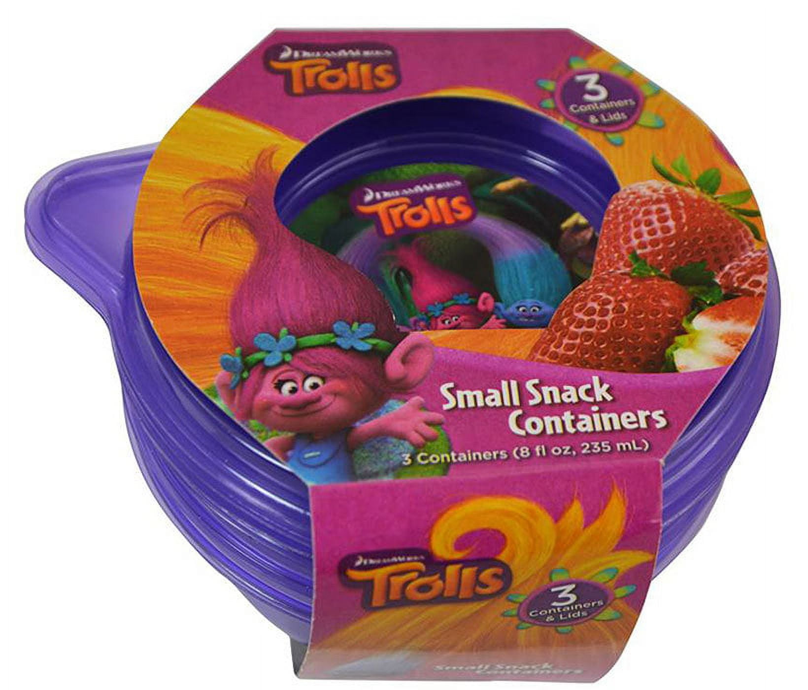 Food Containers Trolls Snack Containers 3pc Set - Walmart.com