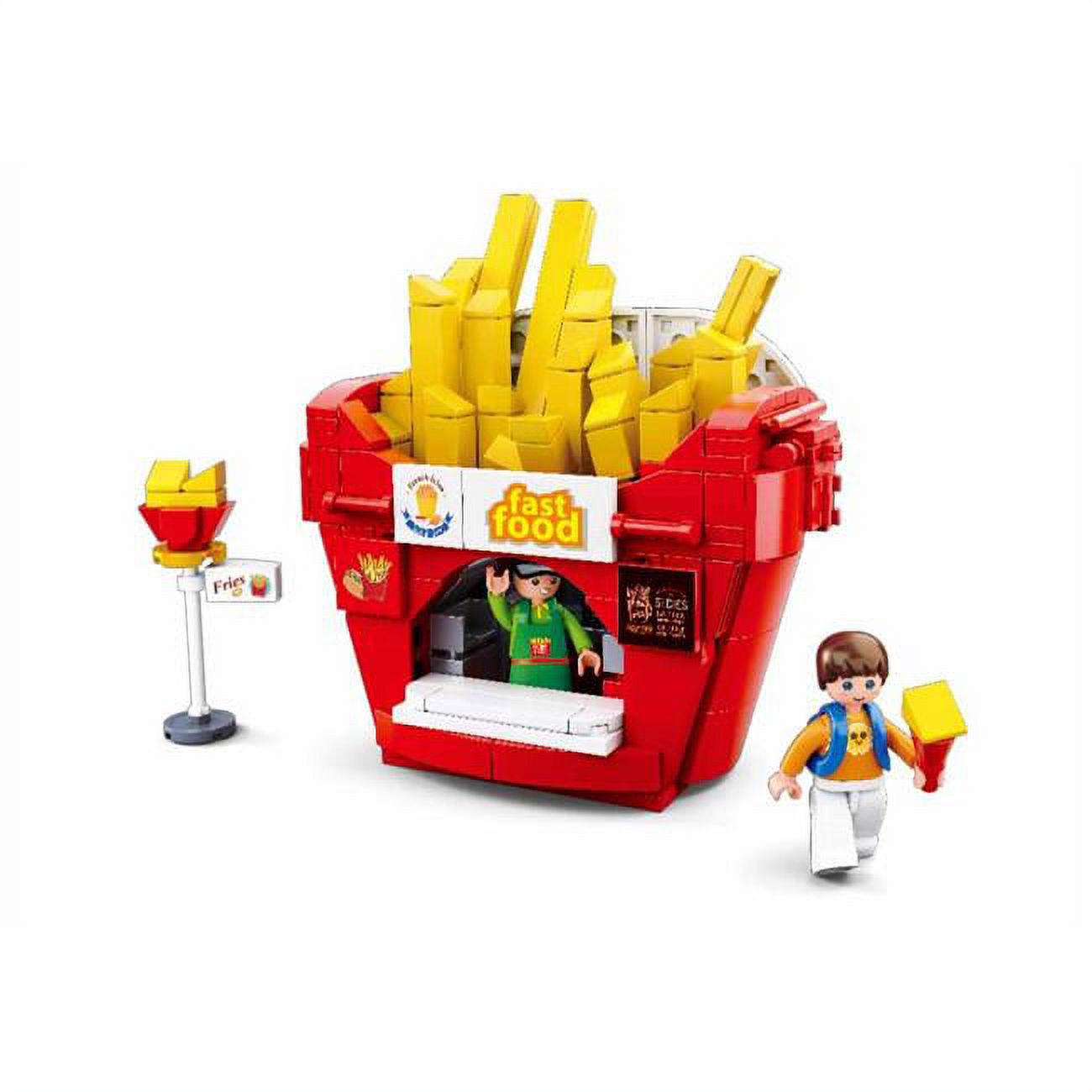 Food Court French Fries House Building Brick Kit, 320 Piece - Walmart.com