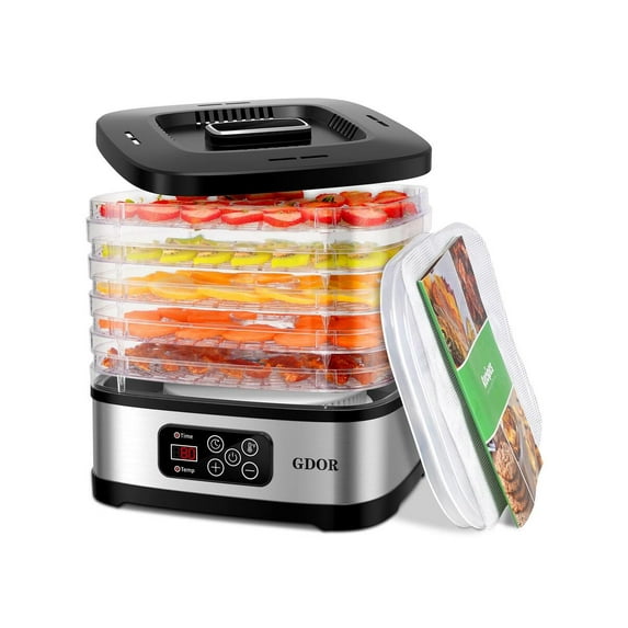 Food Dehydrator with 5 Trays, Temperature Control & 72H Timer, Digital ...
