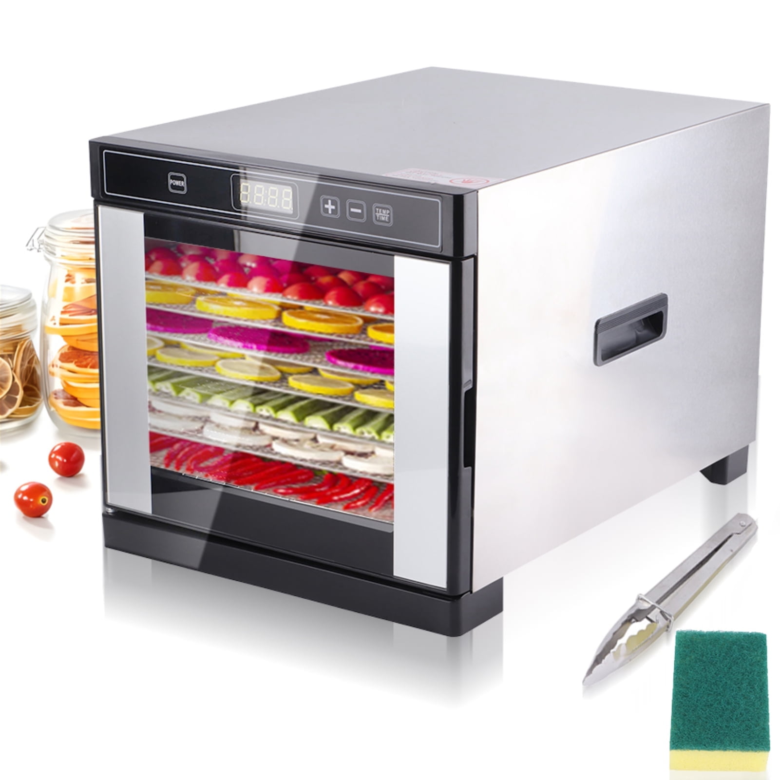 Walmart 6-Layer 600W Stainless Steel Food Dehydrator with Timer ...