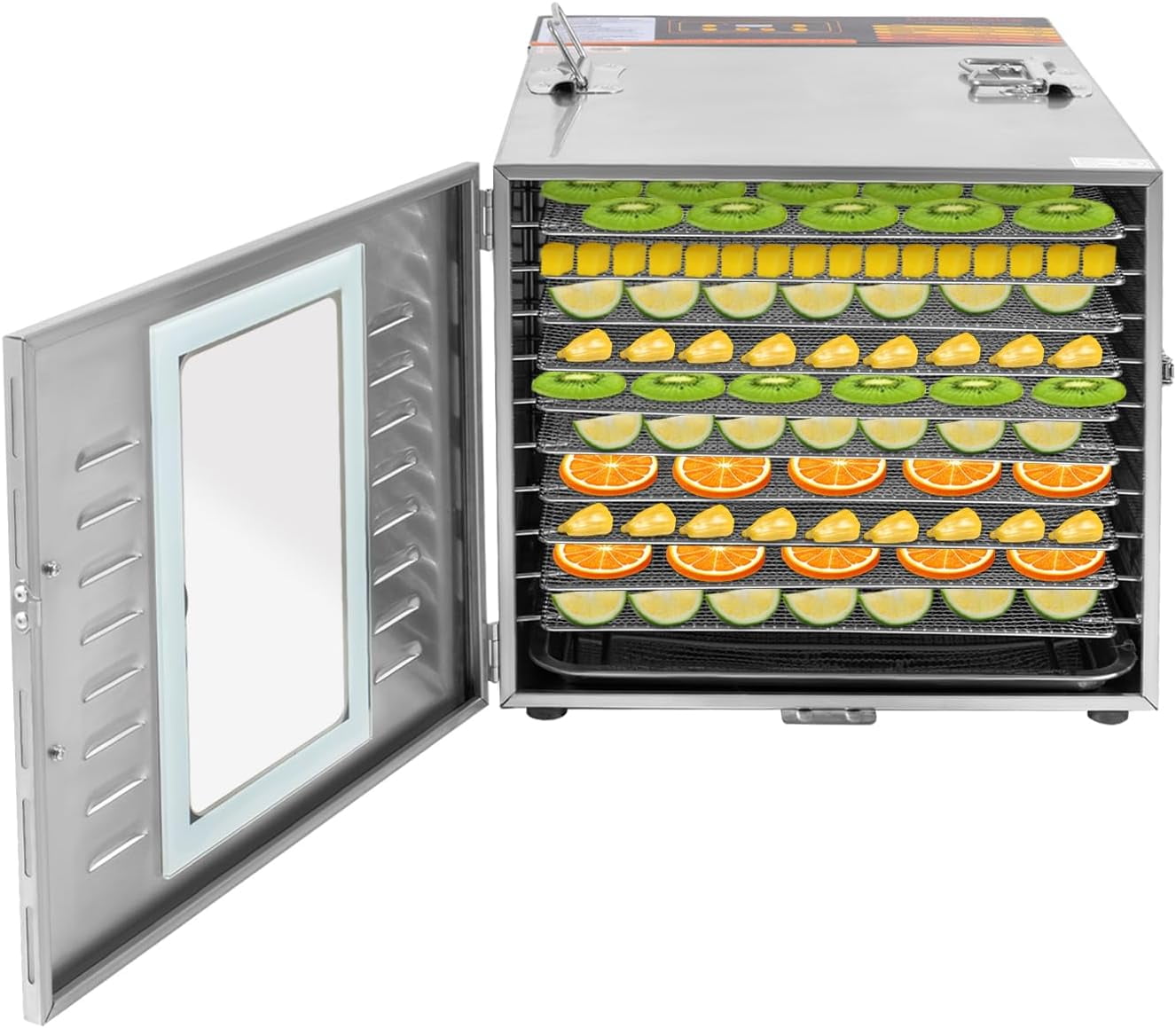 Food Dehydrator for Jerky, 10 Stainless Steel Trays,Digital Adjustable ...