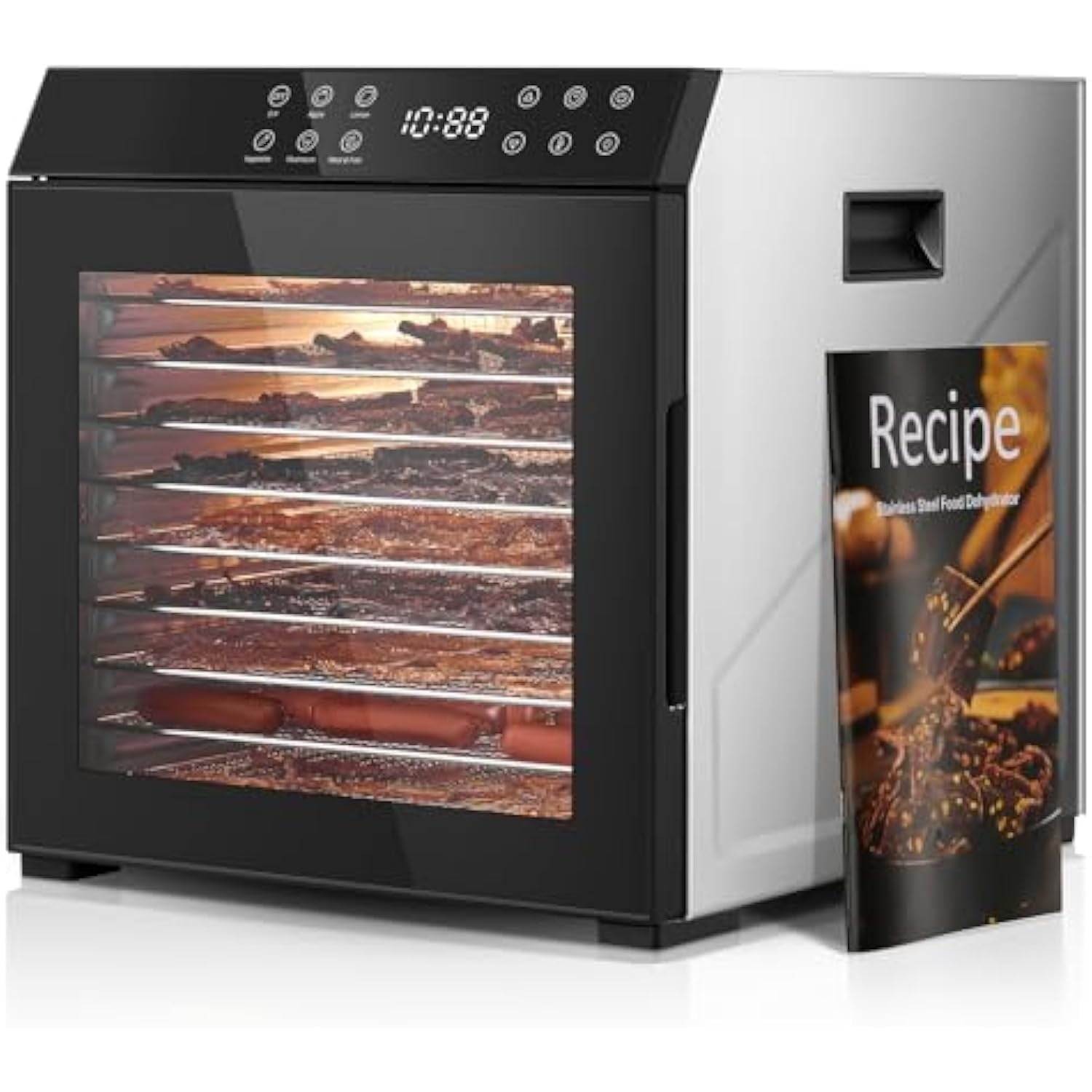 Food Dehydrator for Jerky 1000W, 10 Trays With Large 9.04ft² Drying ...