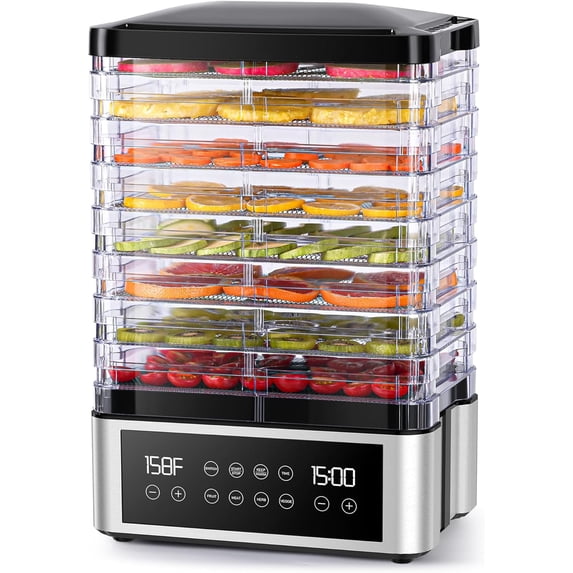 Food Dehydrator Machine, 8 Stainless Steel Trays Food Dehydrator with ...