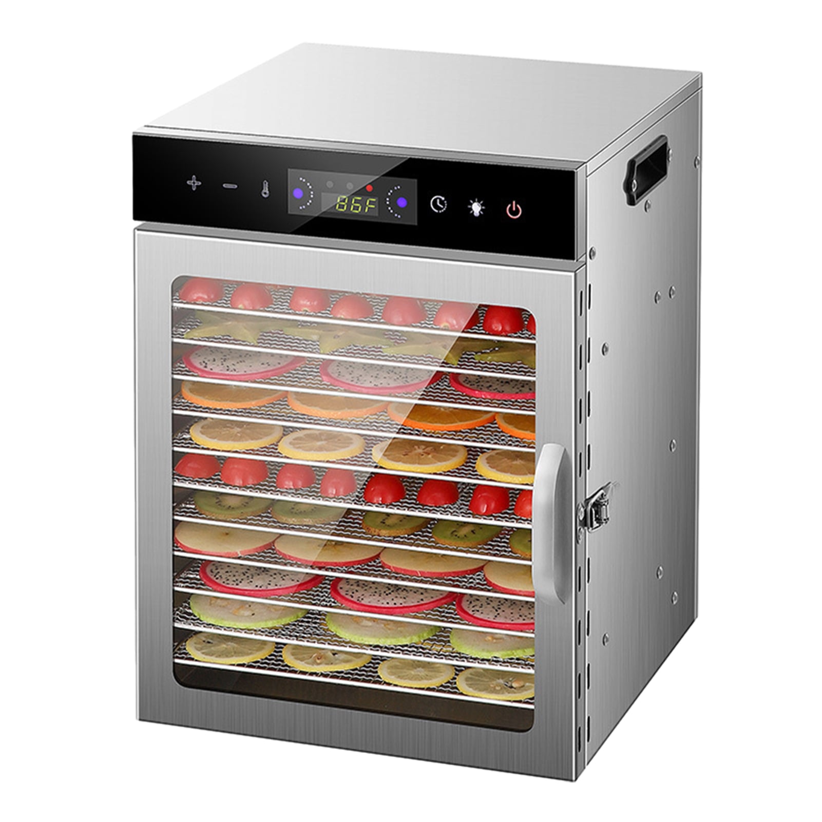 Food Dehydrator | Stainless Steel Large Capacity 12-Tray Jerky Dryer ...