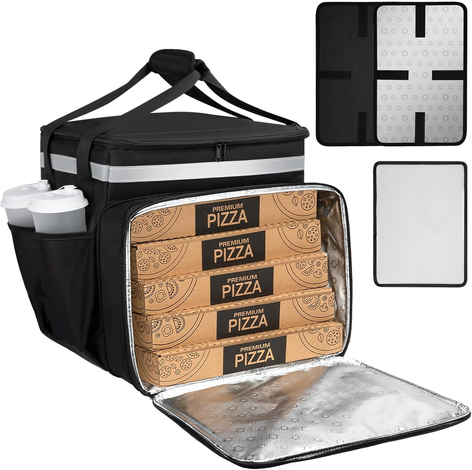 Food Delivery Backpack, Expandable Delivery Backpacks for Hot/Cold with ...