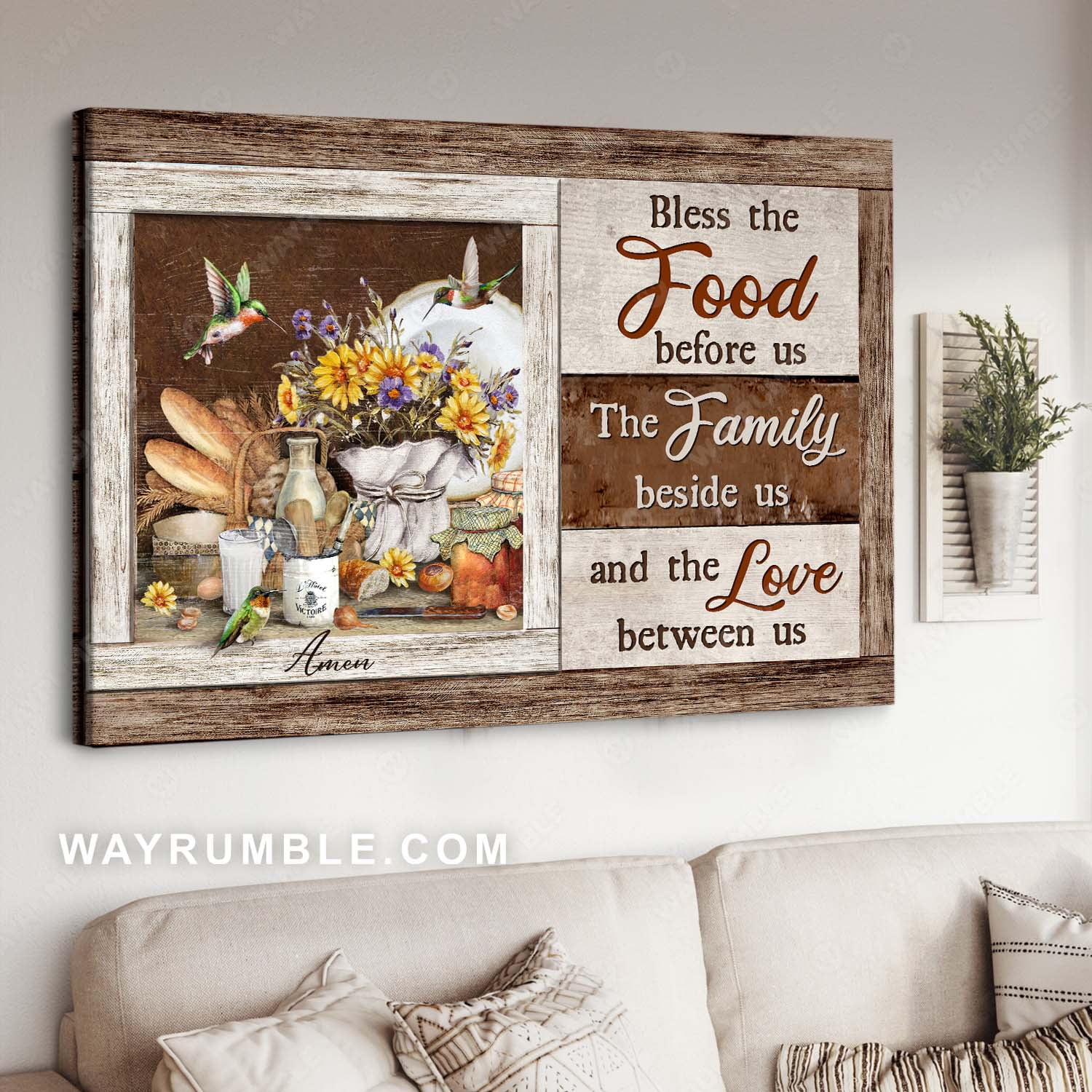 Food Drawing, Hummingbird Painting, Kitchen Pantry, Bless The Food Before Us - Jesus Landscape ...
