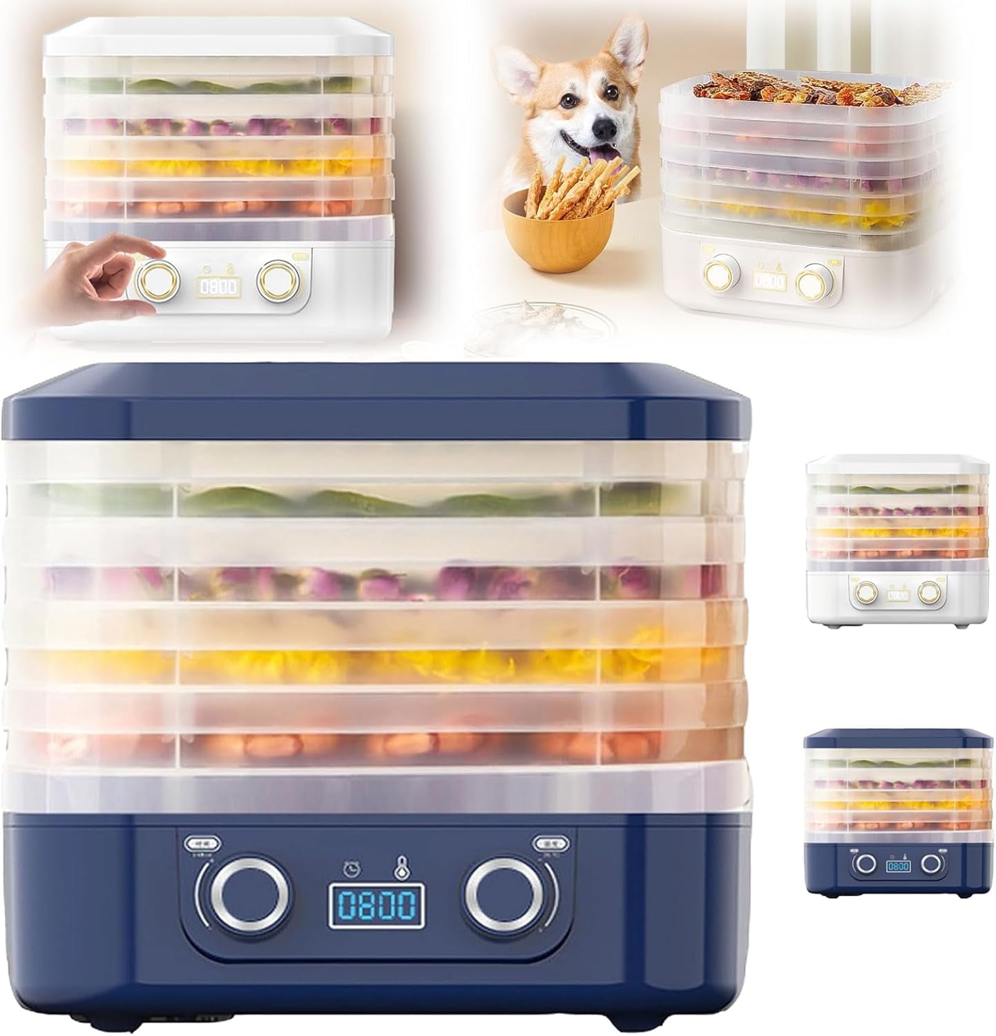 Food Dryer Machine with 5 Trays for Home,Dryer Machine for Candy and ...