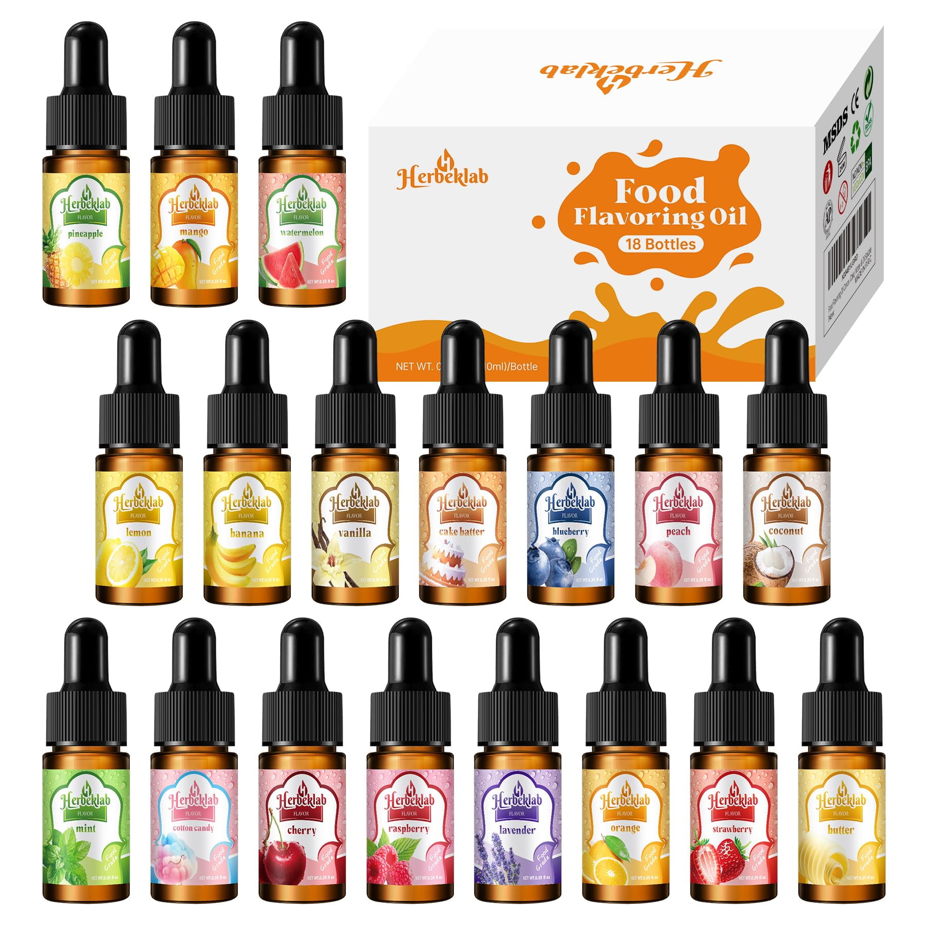Food Flavoring Oil - OLF24 Candy Flavoring for Candy Making 18 x 0.35 ...