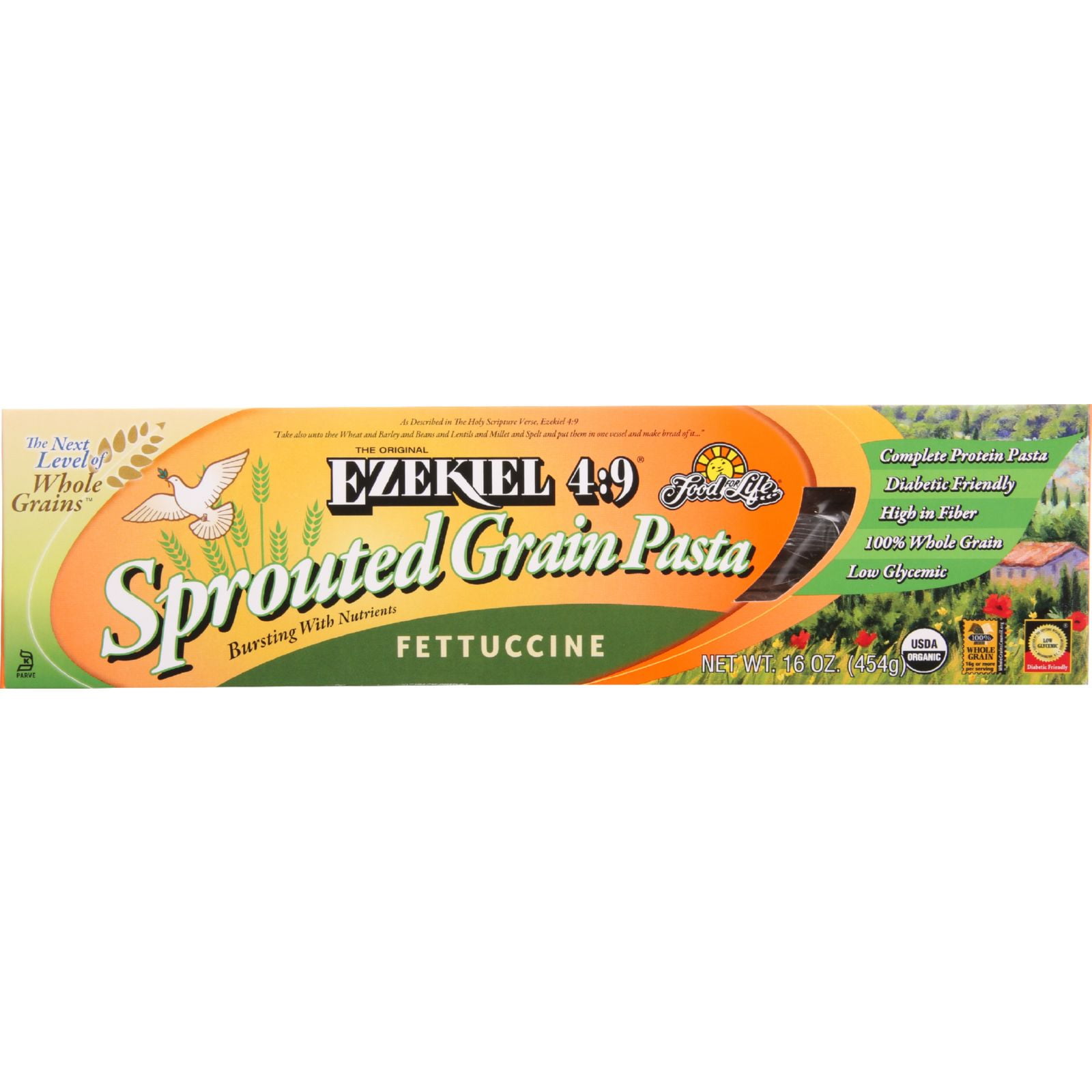 Food For Life Ezekiel 4:9 Organic Sprouted Grain Pasta, Fettuccine, 16 ...