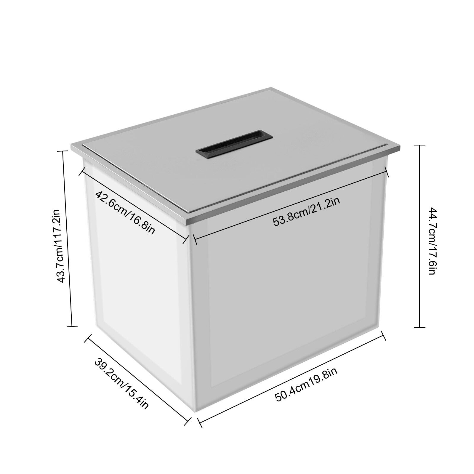 Food-Grade 304 Stainless Steel Ice Cooler with Cover All-in-One Ice ...