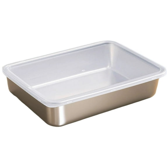 Food Grade 304 Stainless Steel Prep Tray With Lid For Kitchen Cooking ...