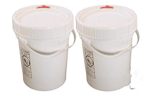 Food Grade 5 Gallon Bucket With Lid - 2 Pack - Includes Airtight ...