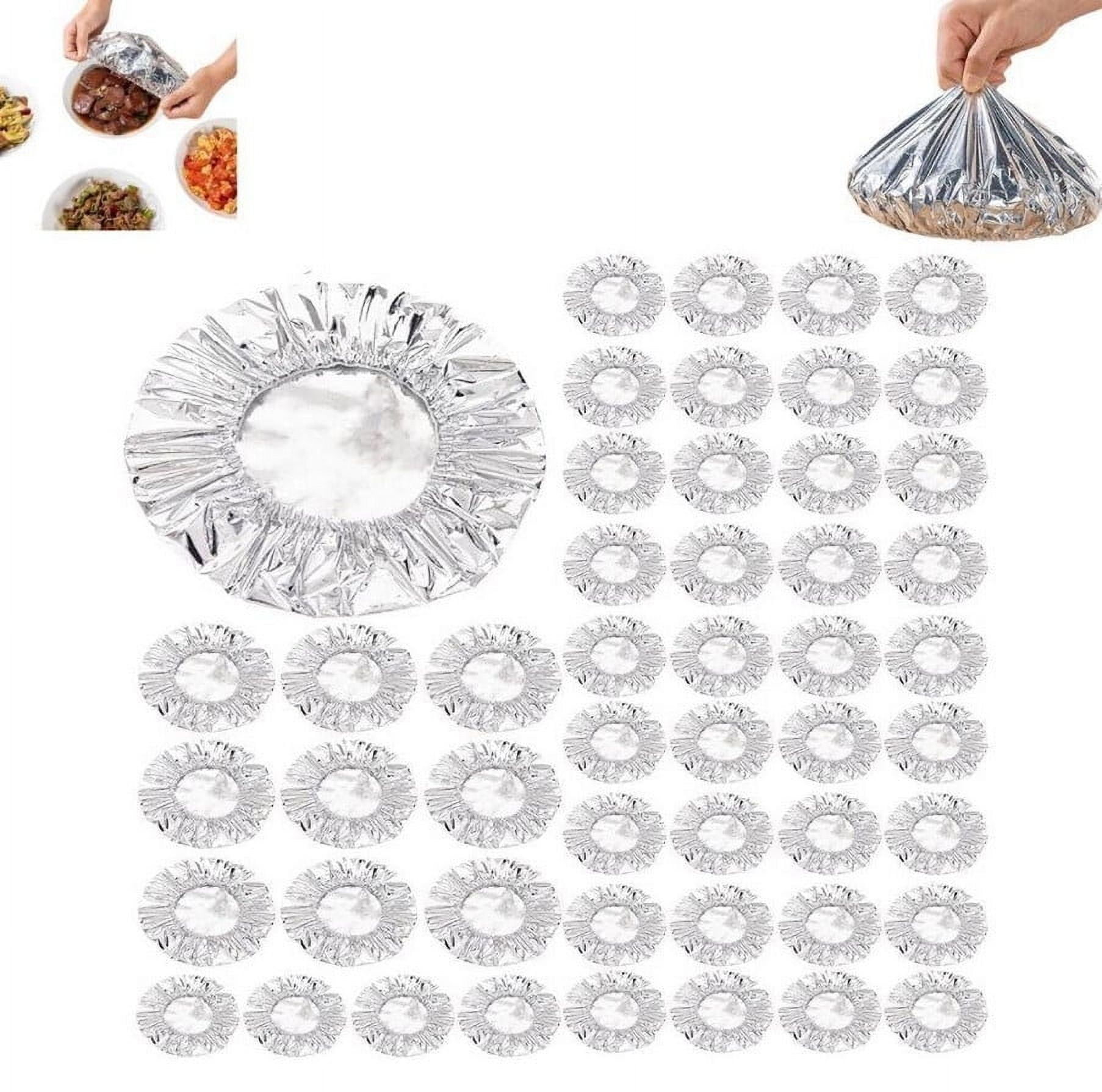 Food Grade Aluminum Foil Insulation Covers for Bowls,50-Pack Reusable ...