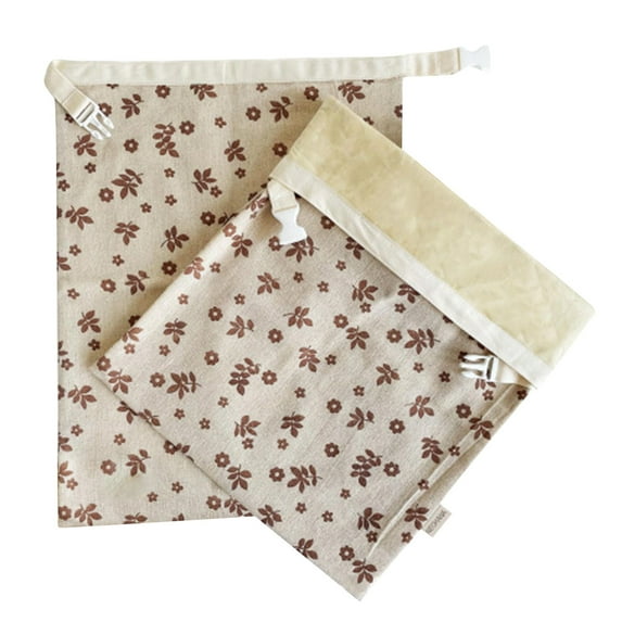 Food Grade Beeswax Bread Bags, 2 Pack Reusable Beeswax Cotton Storage ...