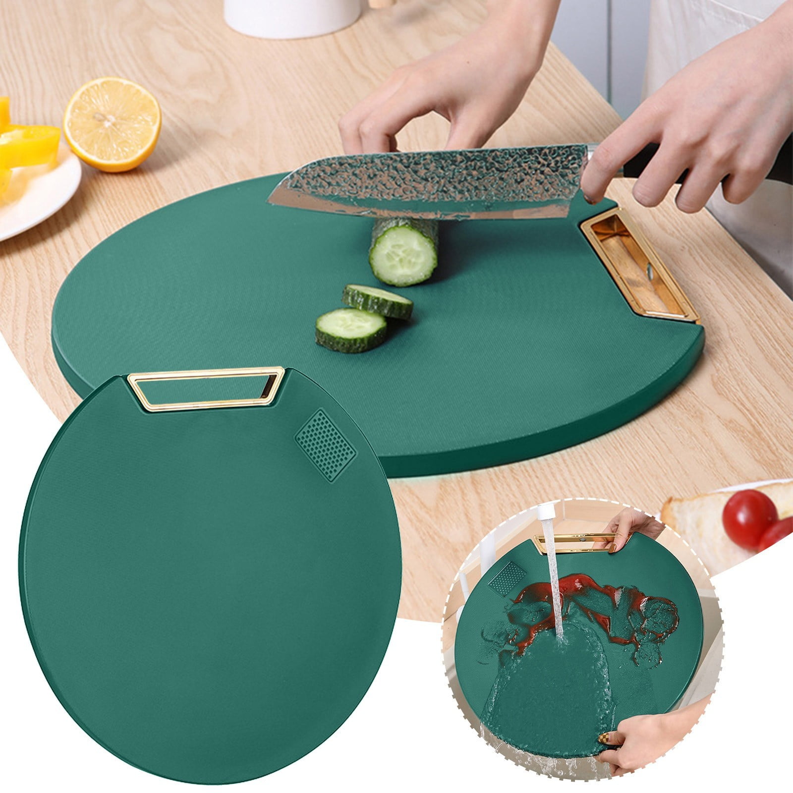 Food Grade Cutting Board Round Double-Sided | Durable Non-Slip ...