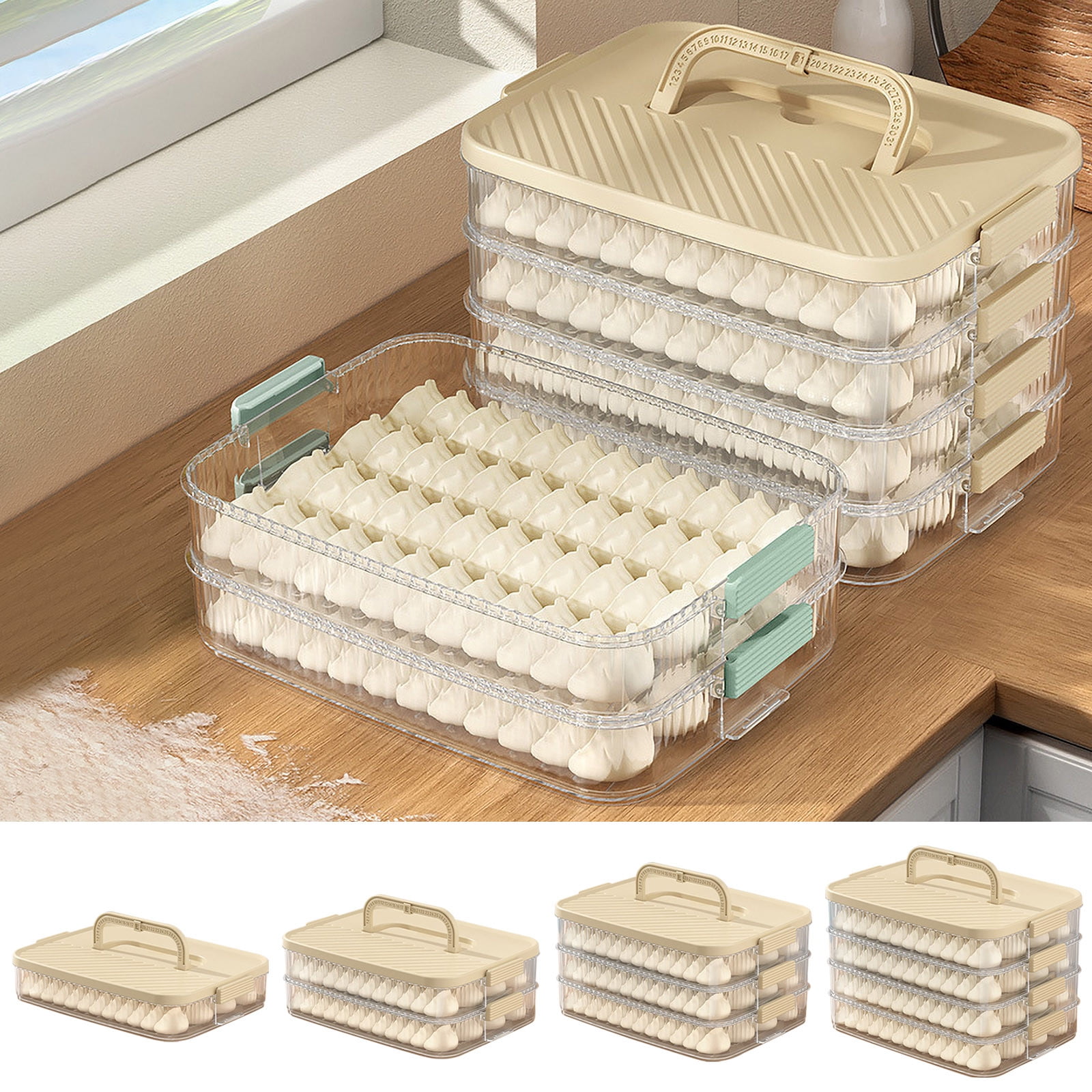 Food-Grade Dumpling Storage Box - Freezer and Refrigerator Safe ...