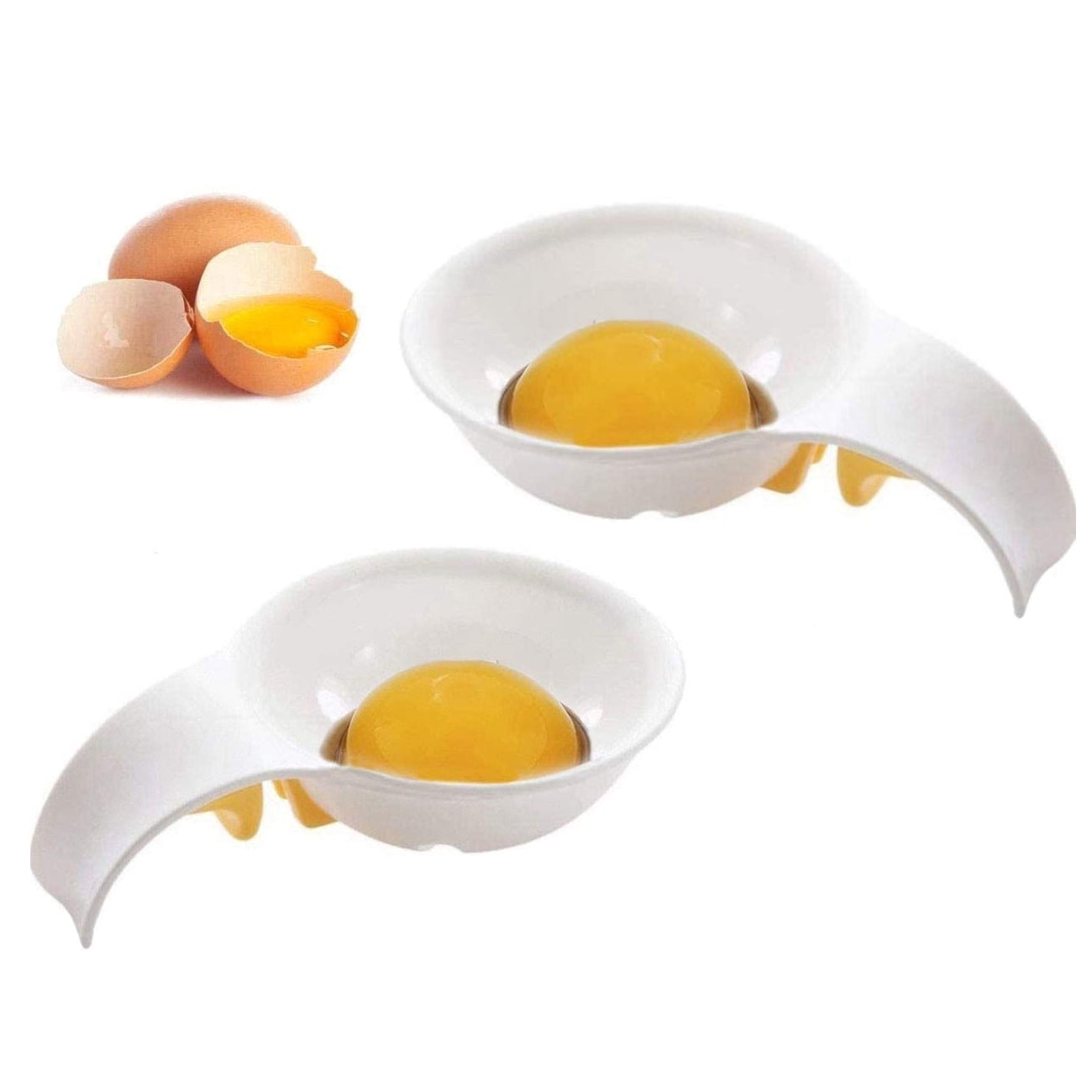 Food Grade Egg White Separator - Set of 2 - Efficiently Separates Egg ...