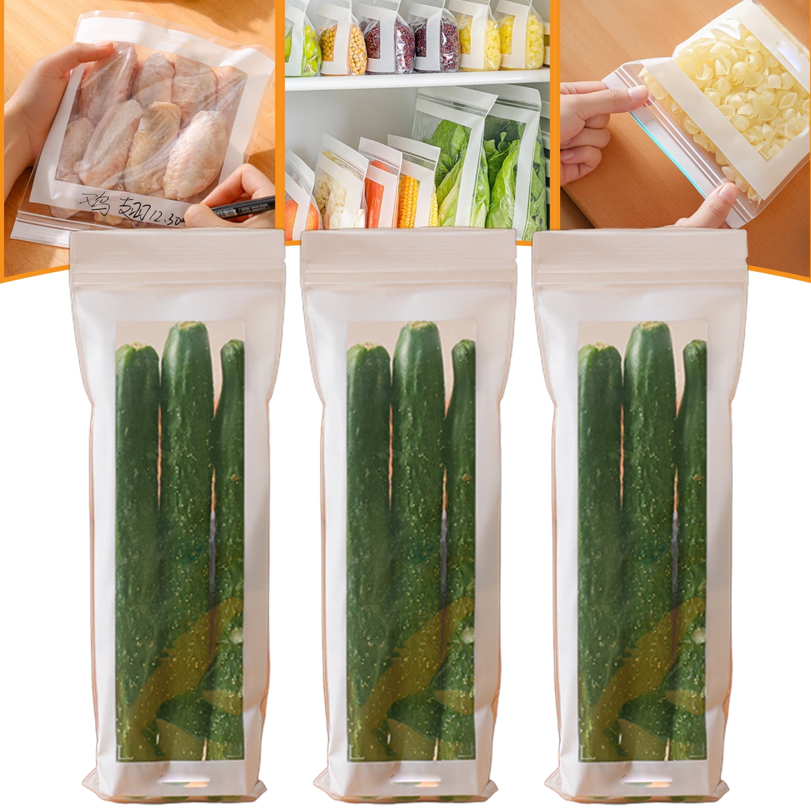 Food Grade Fresh-Keeping Bags, 2025 New Reusable Food Storage Bags ...
