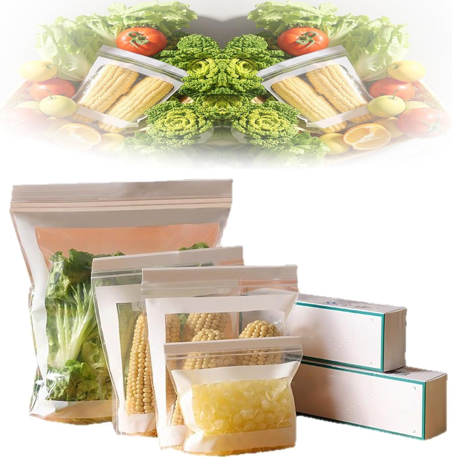Food Grade Fresh-Keeping Bags, Plastic Produce Bags, Food Storage Bags ...
