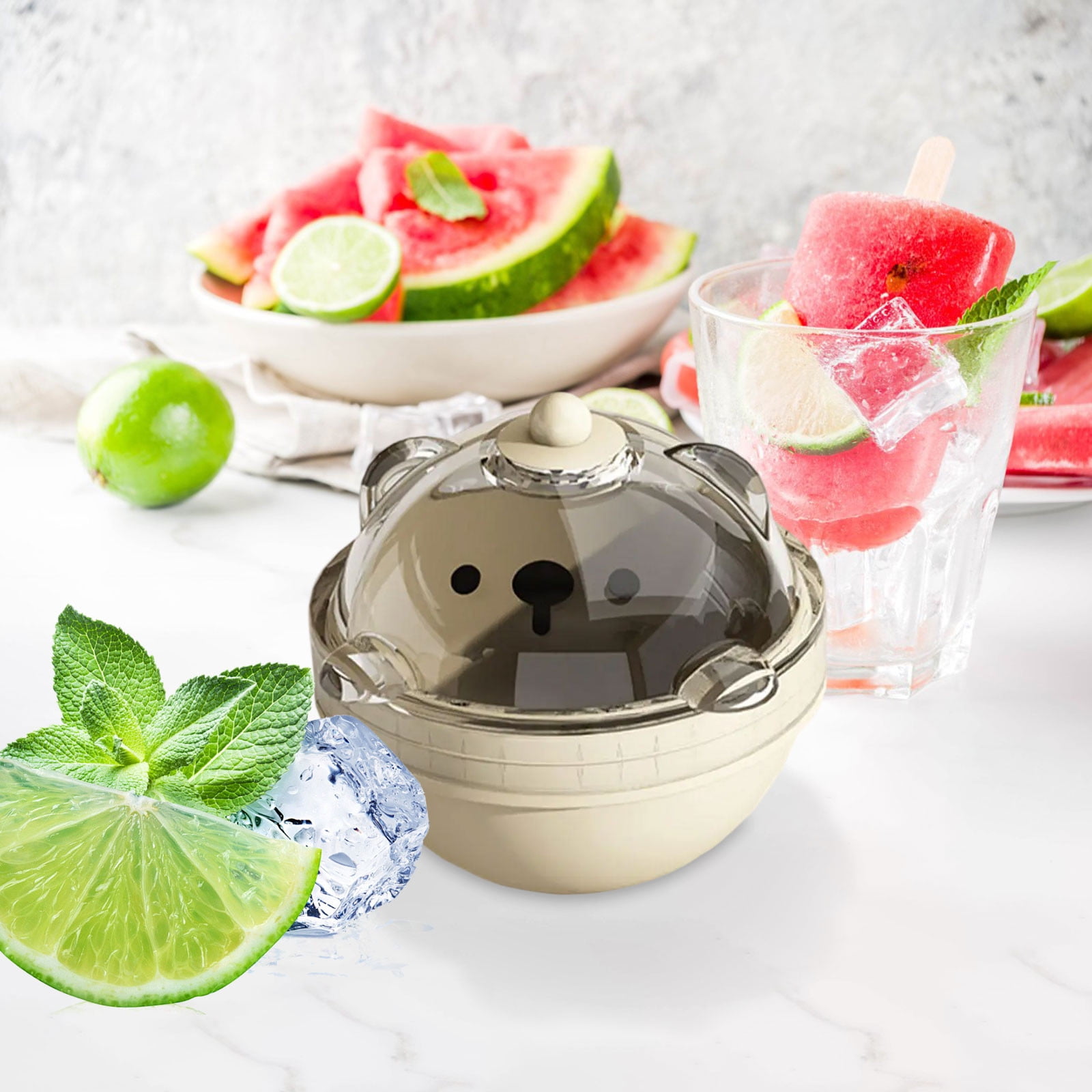 Food Grade Ice Cube Tray with Lid-Leakproof Homemade Ice Storage Box ...