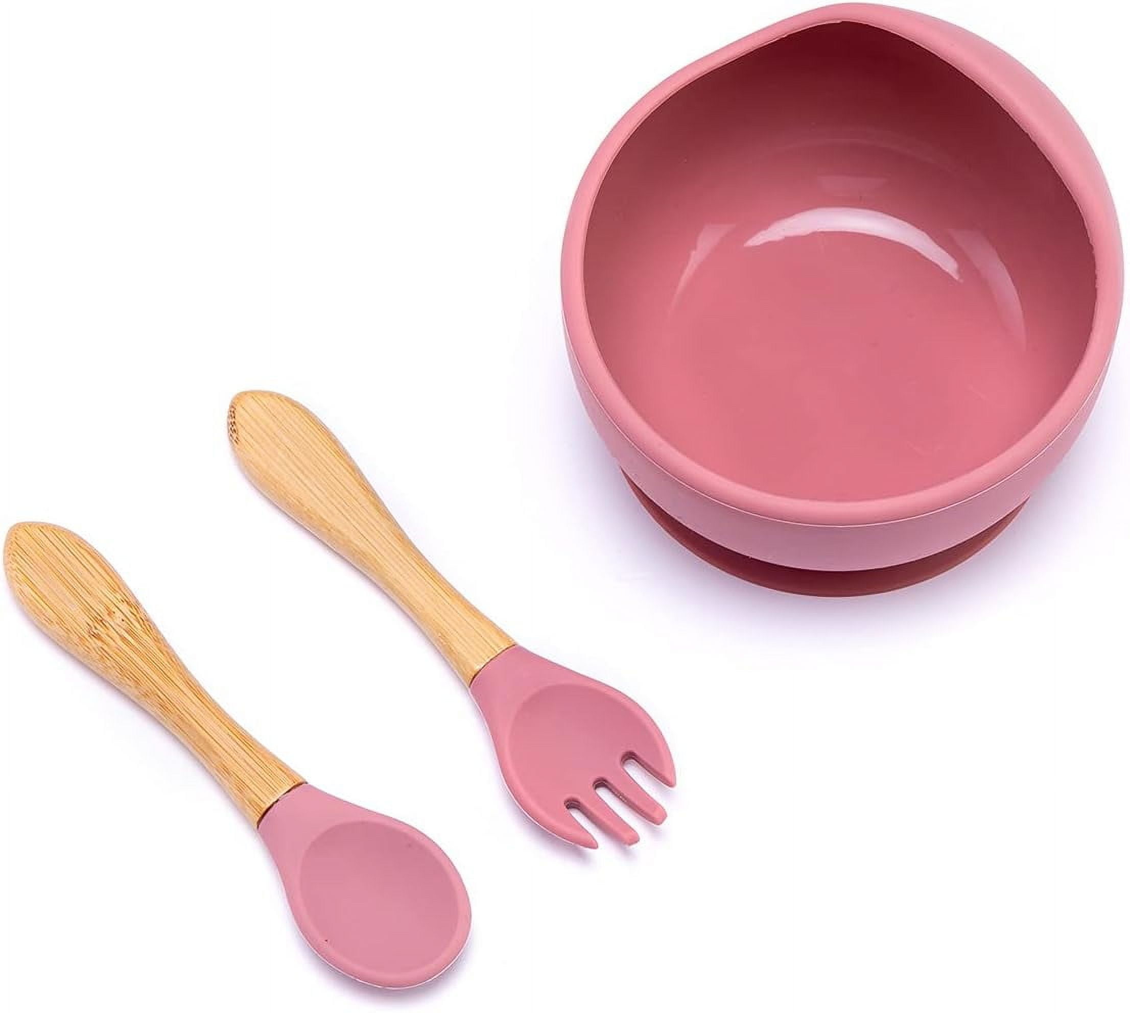 Food Grade Material Baby Utensils, Detachable Bamboo Handle For Hygiene, Silicone Teething ...