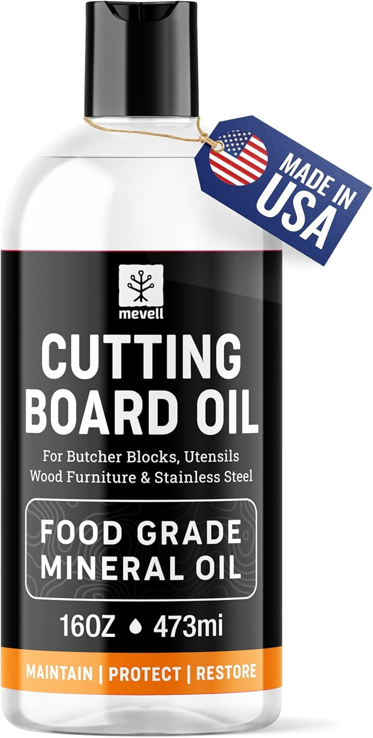 Food Grade Mine Oil for Wood Cutting Board - 16oz, Safe USP Certified ...