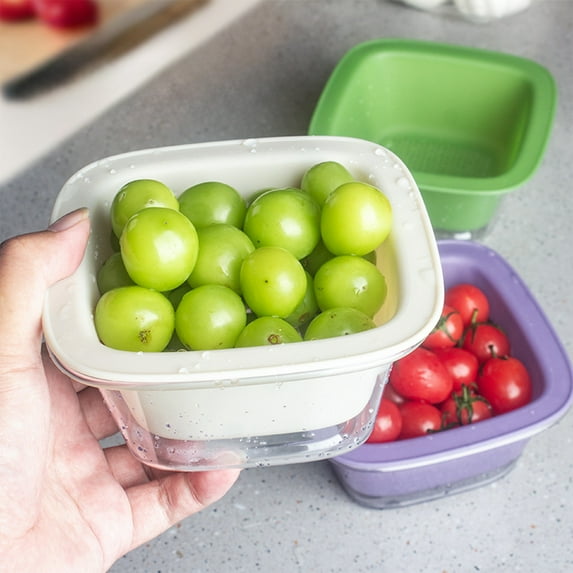 Food Grade Plastic Drain Basket, Large Double Drainage Sink Filter, BPA ...