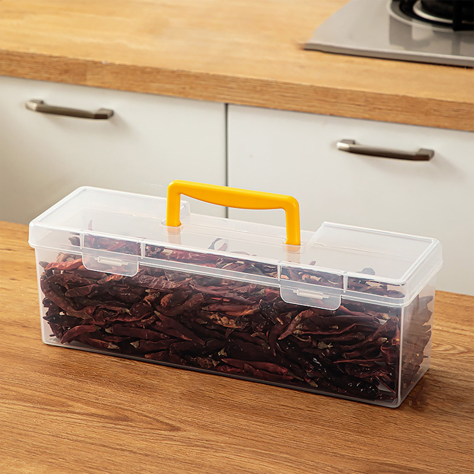 Food Grade Plastic Spice Storage Container with Handle - Kitchen ...