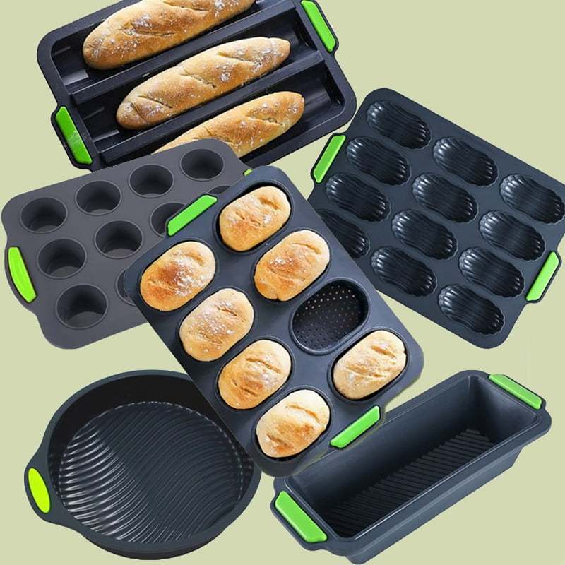 Food Grade Silicone Cake Molds Toast Tray Bread Pan Brownie Dessert ...