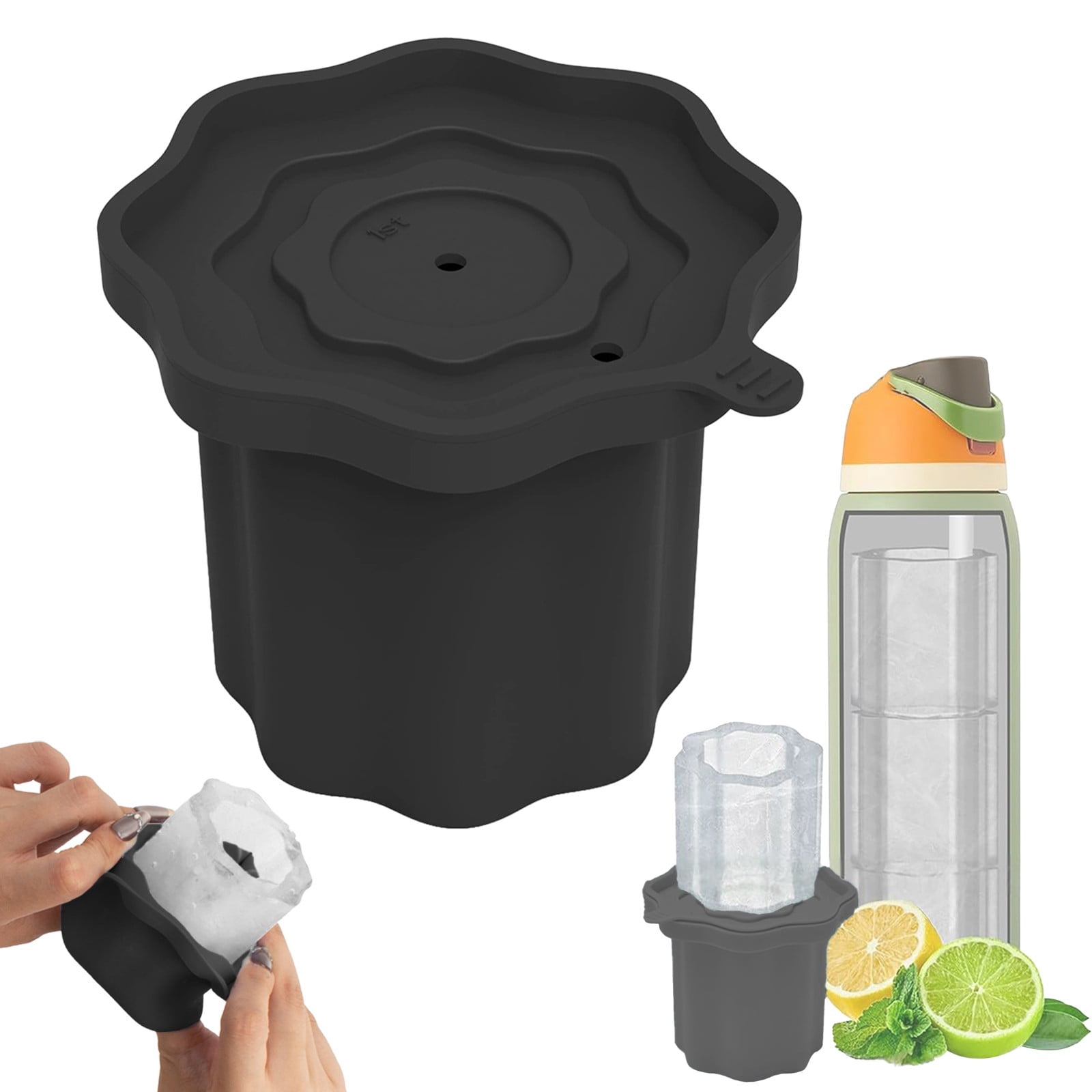 Food-Grade Silicone Ice Cylinder Mold C, Water Bottle Fit - Walmart.com